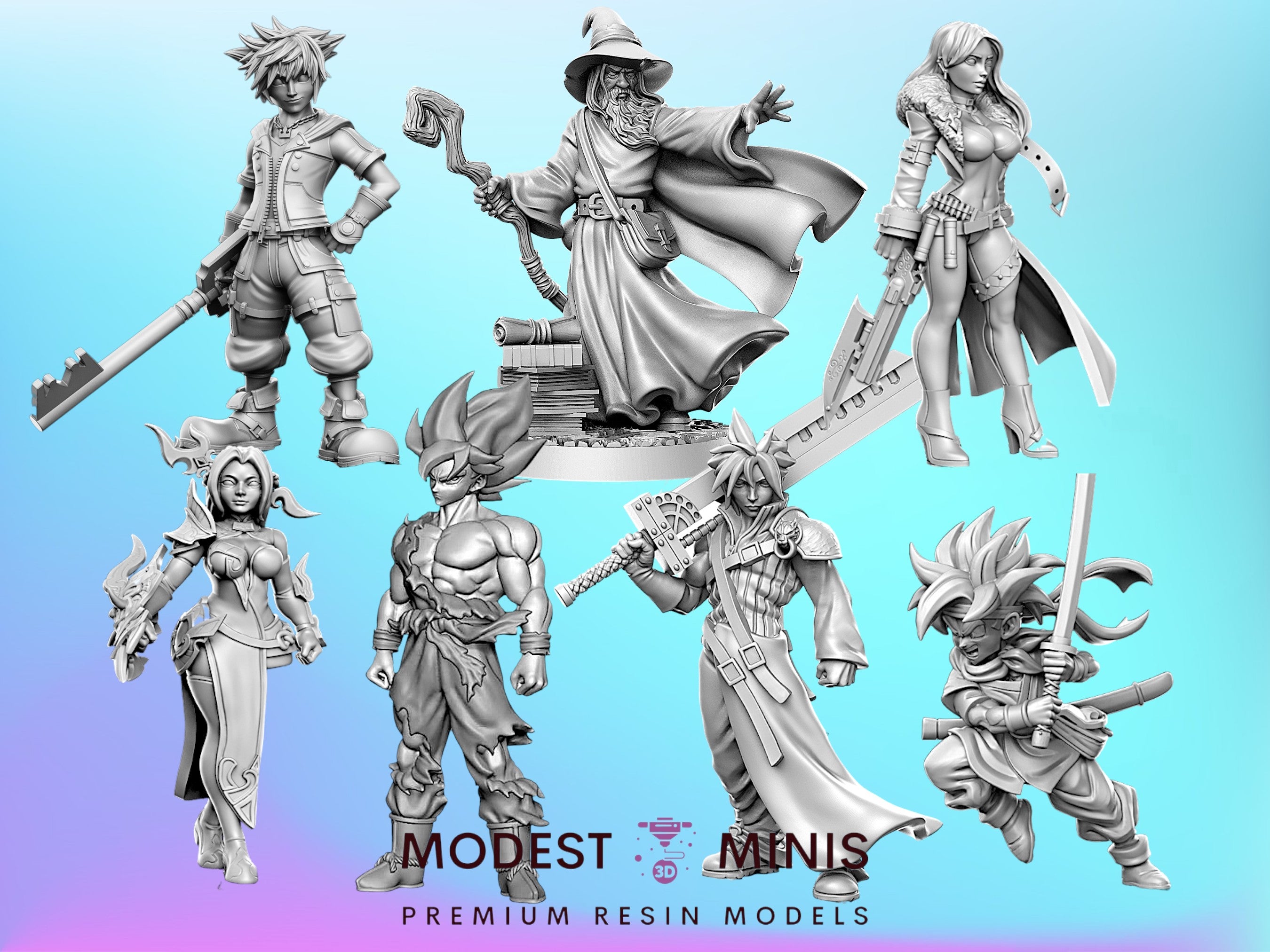 RN Estudio Fantasy JRPG Anime – Modest Minis Studio