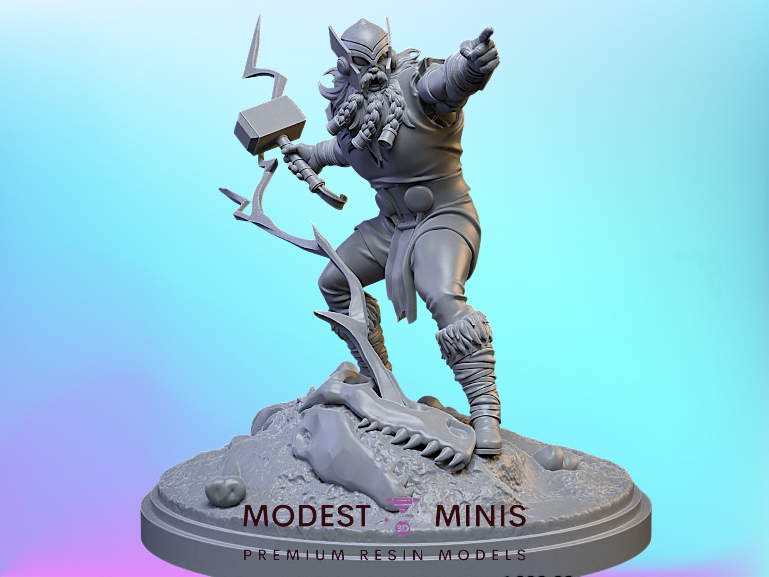 3D printed 40mm superhero MCP miniatures from Modest Minis Studio
