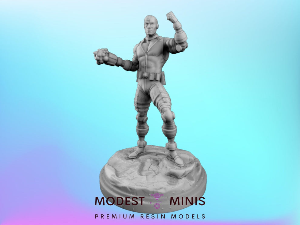 3D printed 40mm superhero MCP miniatures from Modest Minis Studio