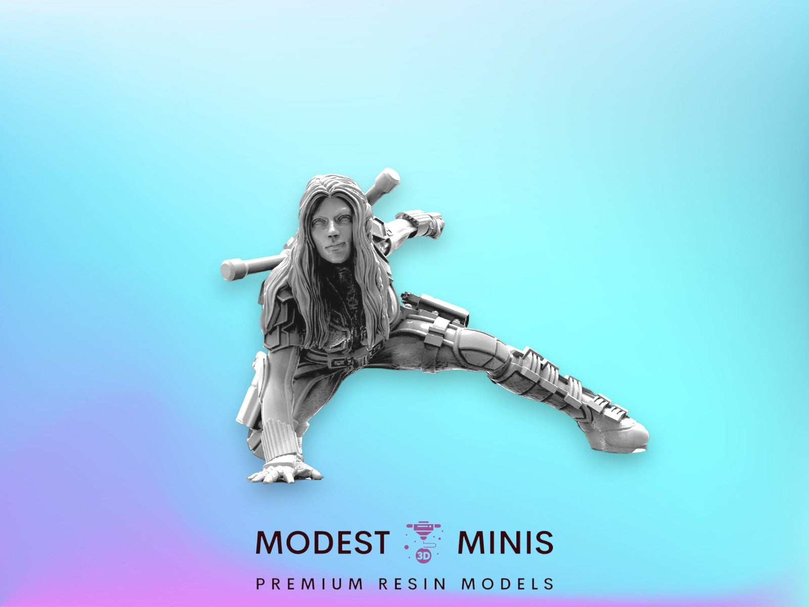 3D printed 40mm superhero MCP miniatures from Modest Minis Studio