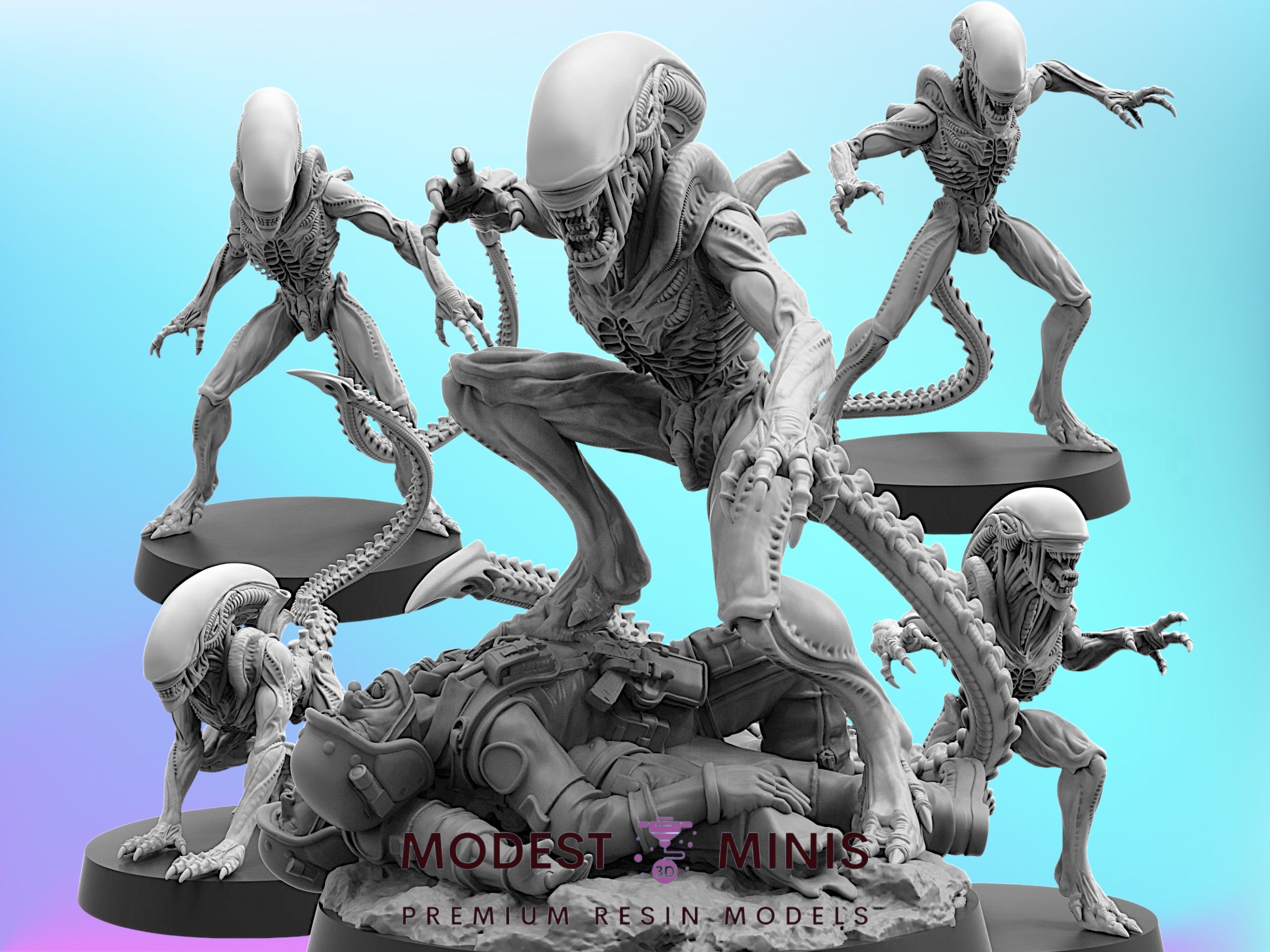 3D Printed AVP Miniatures | Xenomorphs, Predators, Marines and More ...