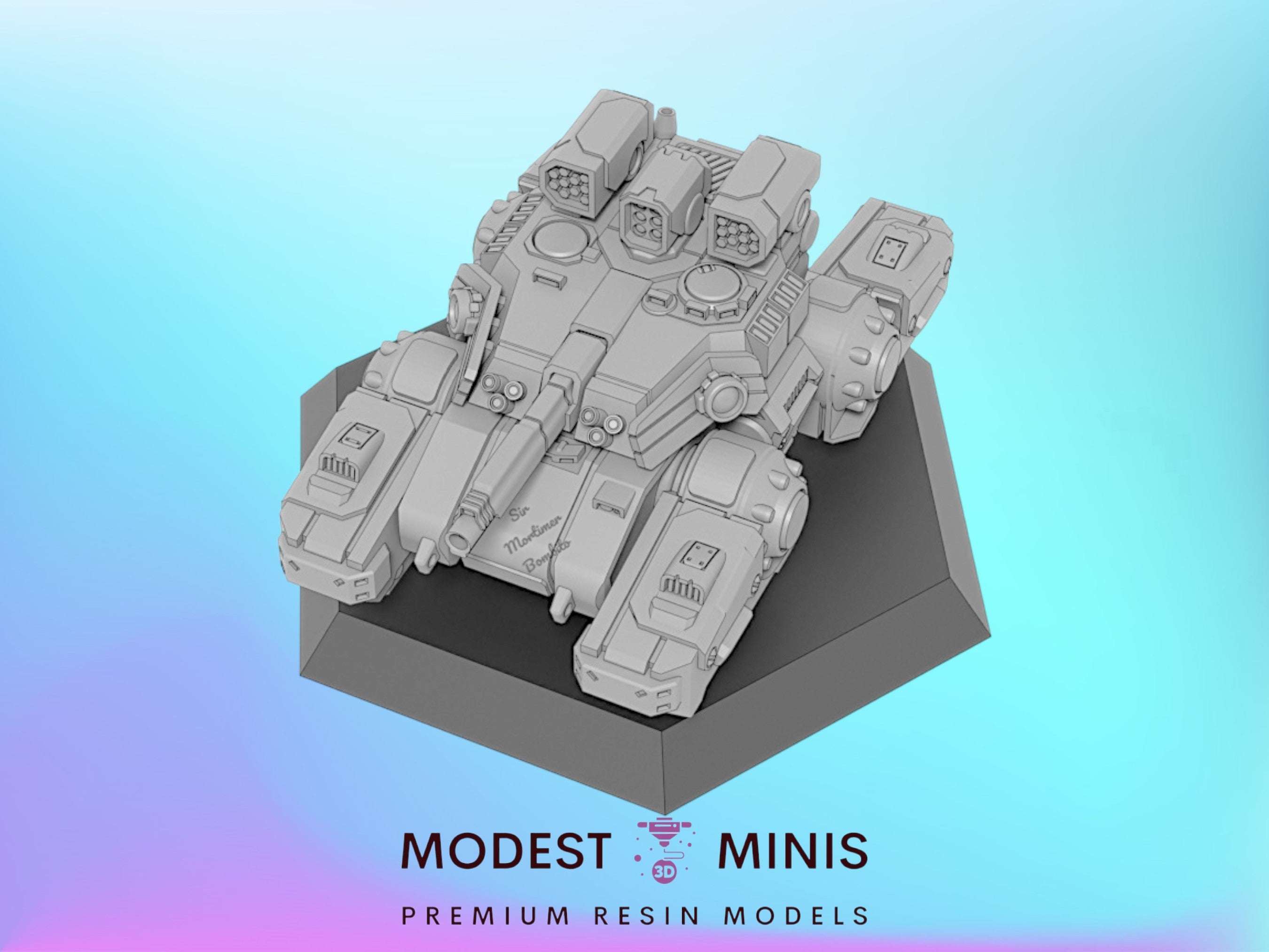 Gobo MBT Tank | 1:265 | 285 | 6mm Battletech Scale | – Modest Minis Studio