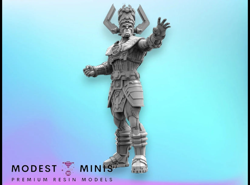 3D printed 40mm superhero MCP miniatures from Modest Minis Studio